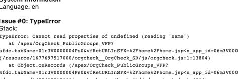 Public Group Error Issue SalesforceLabs OrgCheck GitHub