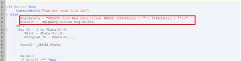 Stored Procedure For Delete From Parameter Moved Autoit General
