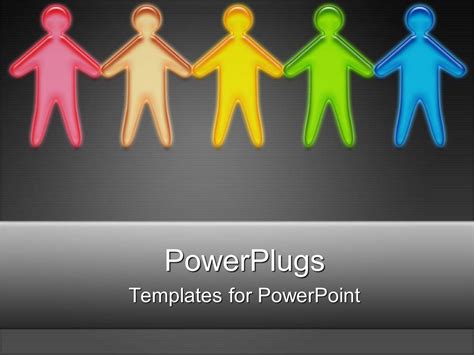 powerpoint template people holding hands together joining diversity