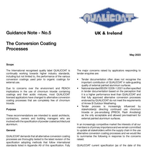Documents And Services — Qualicoat Uk And Ireland