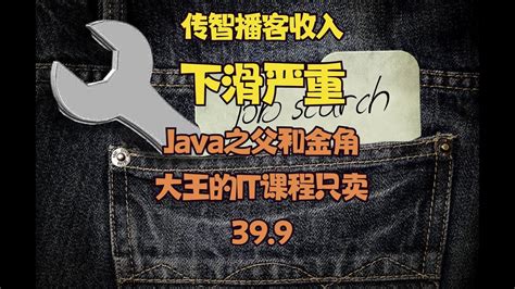 Java行情崩盘了，传智播客收入下滑严重，java之父和金角大王的it课程只卖399 Youtube