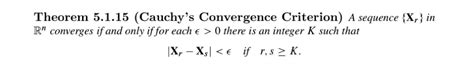 Solved Theorem 5 1 15 Cauchys Convergence Criterion A