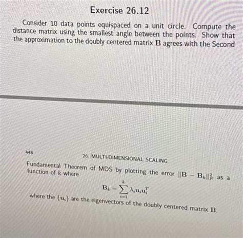 solved exercise 26 12 consider 10 data points equispaced on