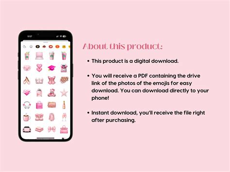 100 Ios 18 Pink Girly Emoji Pack Cute Pink Aesthetic Iphone Emojis Set