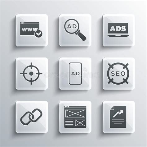 set browser window document with graph chart seo optimization