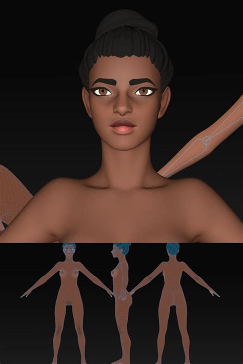 ArtStation Stylized Nude Female Version Game Assets Stylized Game Assets Game Character