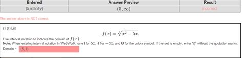 solved use interval notation to indicate the domain of f x
