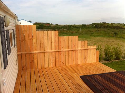 Terrasse De Mobil Home Avec Pare Vue Menuiserie Ollivier
