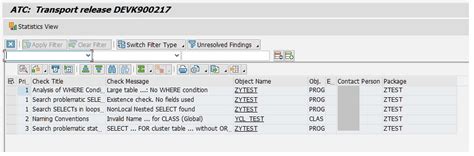 SAP ABAP Notes Implementing ATC In The System During Task Release