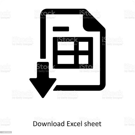 Downloard Exceltabelle Stock Vektor Art Und Mehr Bilder Von Design