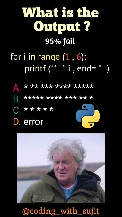 95 Fail 😎python Programming Questionquiz Timeviral Coding Python Trending Shorts