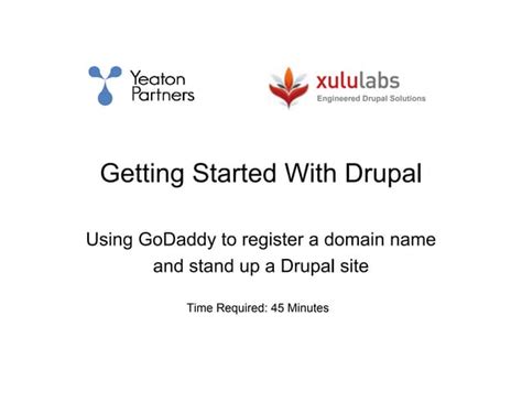 Getting Started With Drupal Go Daddy Registration And Drupal Hosting