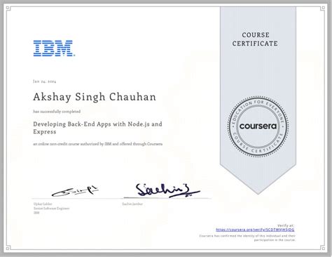 akshay singh chauhan on linkedin nodejs expressjs webdevelopment certification coursera ibm…