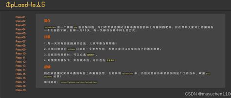upload labs靶场[超详细通关教程，通关攻略] csdn博客