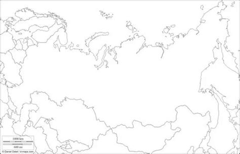 Российская федерация контурная карта для печати
