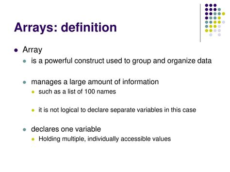 Chapter Vii Arrays Ppt Download
