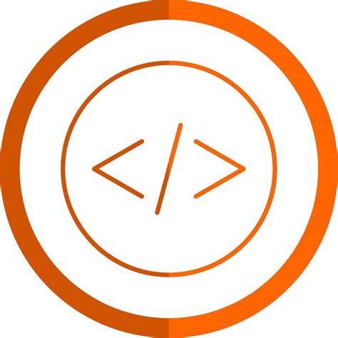 Coding Line Orange Circle Icon 43124260 Vector Art At Vecteezy