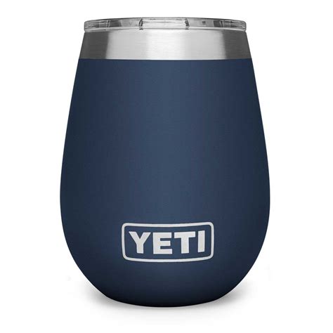 Yeti Rambler 10oz Wine Tumbler With Magslider Lid Navy Sportsmans