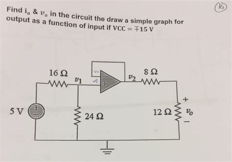 Solved Find Io Vo In The Circuit The Draw A Simple Graph Chegg