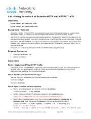 Lab Using Wireshark To Examine And HTTPS Traffic Docx Lab Using Wireshark To