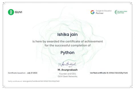 ishika jain on linkedin python codingjourney guvigraduate