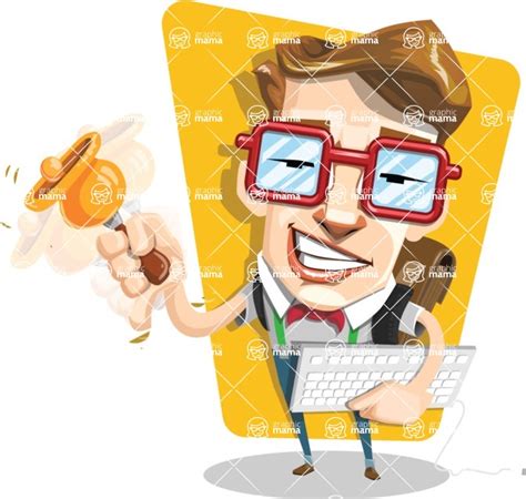 Free Geek Vector Character Set Mr Geekson Back To Babe GraphicMama
