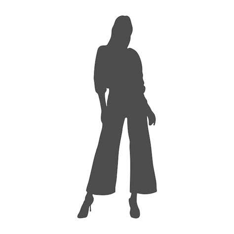 Silueta De Un Moda Niña Desfile De Moda O Maniquí Icono