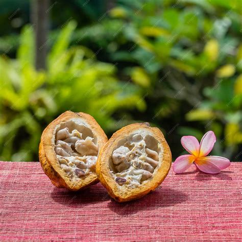Premium Photo Cocoa Bean Cocoa Fruit Close Up Island Bali Indonesia