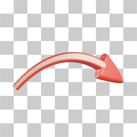 Premium Psd Curved Right Arrow 3d Icon