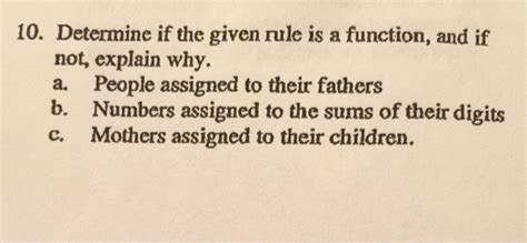 Solved Determine If The Given Rule Is A Function And If