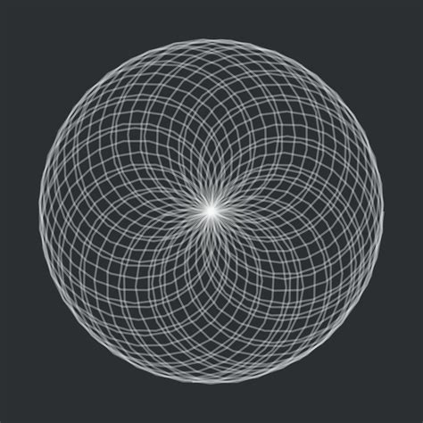 Spirograph Element Vector Illustration On Black Background Abstract Symbol Vector Art