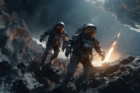astronauts conducting microgravity experiments on 00041 02 premium ai