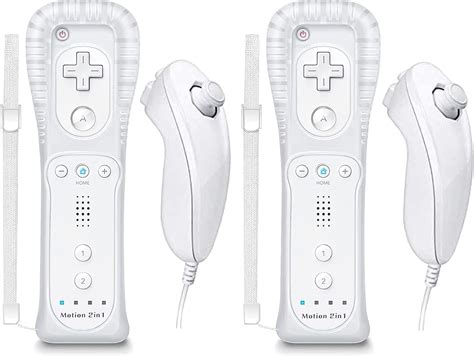 Degulan Motion Plus Wii Remote And Nunchuck Controller Wireless Controllers