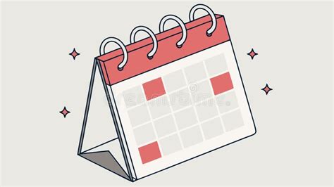 Calendar With Marked Dates Symbolizing Planning Or Holidays Vector