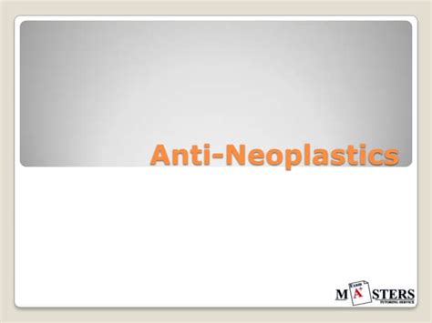 Classification Of Anti Cancer Drugspptx