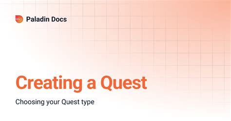 creating a quest paladin docs