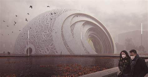 Puzzle Ball Theatre Will Be Covered In Geometric Interlocking Concrete