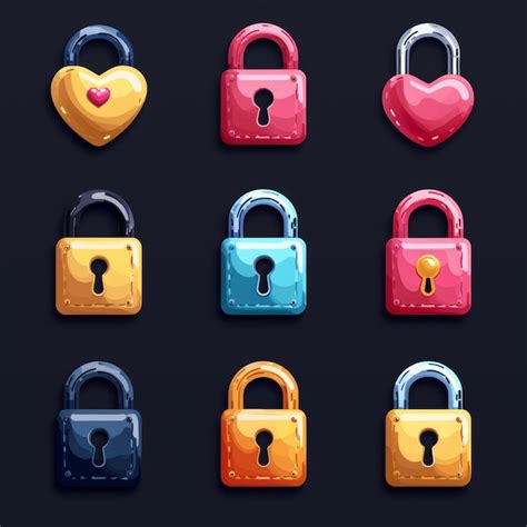 Web Icon Set Illustration AI Generated Premium AI Generated Image