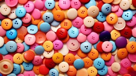 Premium Ai Image Colorful Candy Buttons