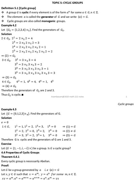 Cyclic Factor Groups Pdf