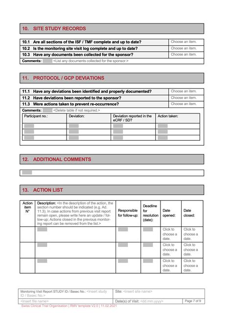 Monitoring Report Template Clinical Trials