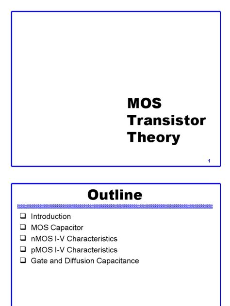 Mos Transistors Pdf Mosfet Cmos
