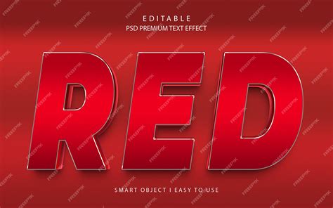 Premium Psd Red 3d Style Text Effect