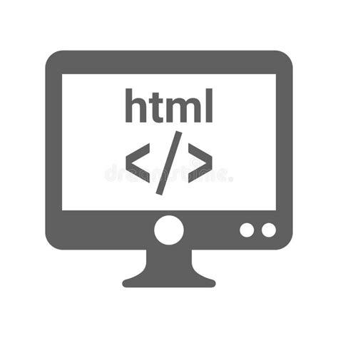 Programming Html Coding Technology Icon Stock Illustration