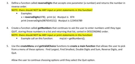 solved 3 define a function called reversedigits that