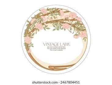 Tree Branch Flowers Border Frame Template Stock Vector Royalty Free 2468168695 Shutterstock