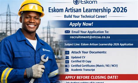 Eskom Artisan Learnership 2026 Build A Technical Career With Eskom