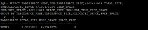 Shrinking A Temporary Tablespace In Oracle Database