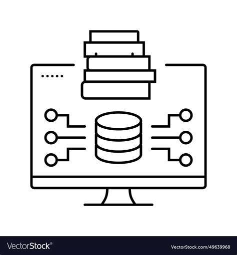 Knowledge Base Online Learning Platform Line Icon Vector Image