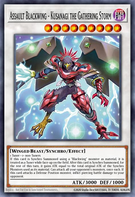 Assault Blackwing Kusanagi The Gathering Storm Yu Gi Oh Card